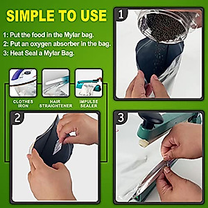 EVER VARIETY 1 Gallon Mylar Bags for Food Storage, Resealable Mylar Bags with Oxygen Absorbers, 30 pcs Reusable Mylar Vacuum Seal Bags with Labels, Heat Sealable Mylar Bags