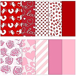 300 Pcs Valentine's Day Tissue Paper Red Hot Pink Tissue Paper for Gift Bags Decorative Tissue Paper Gift Wrapping Paper Pastel Tissue Paper for Arts Crafts, DIY, Birthdays, Weddings 14 x 20 Inch