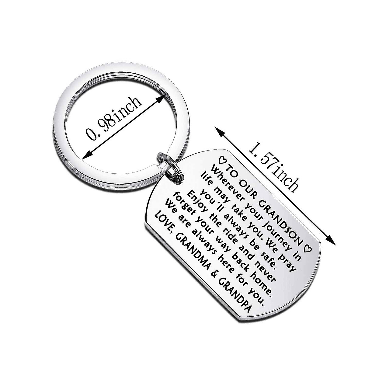 to Our Grandson Keychain Grandson Gifts from Grandparents Grandson Graduation Gifts Birthday Gifts Enjoy the Ride and Never Forget Your Way Back Home
