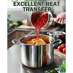 Cooks Standard Stainless Steel Saucepan with Lid, Multi-Ply Clad Sauce Pot 3-Quart, Silver