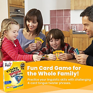 Really?! Tricky Tetra Tongue Twisters - Go Fish with A Twist, Hilarious Family Party Speech & Memory Card Game, Ages 8+