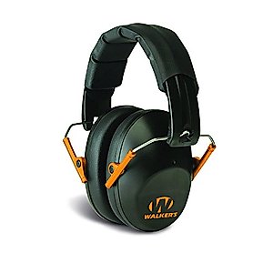 Walker's Passive Folding Muff, Black and Orange