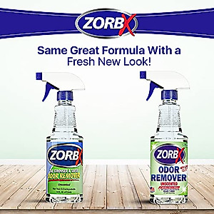 ZORBX Unscented Odor Eliminator for Strong Odor - Used in Hospitals & Healthcare Facilities | Advanced Trusted Formula, Fast-Acting Odor Remover Spray for Dog, Cat, House & Carpet (16 Oz.)