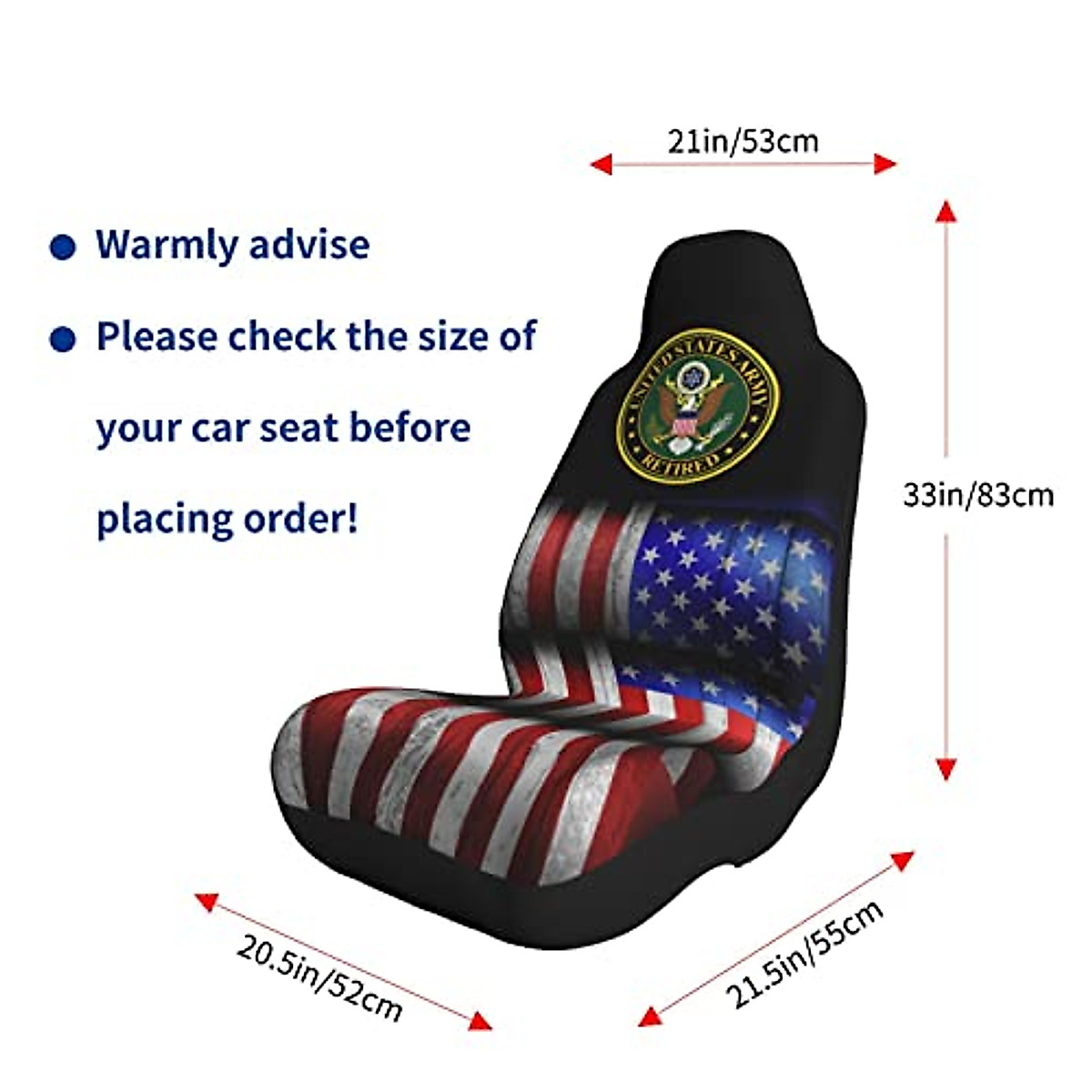 OSUKI Army Retired Car Seat Covers, Universal Fit for Auto Truck Van SUV, Easy Install