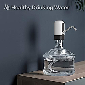 Water Dispenser 5 Gallon,MIKOSI Water Jug Dispenser Universal Electric Water Bottle Dispenser, Water Pump For 5 Gallon Bottle With 2 Silicone