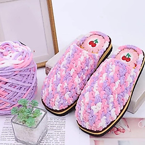 Knitted Yarn Skeins Chenille Yarn Single Ply Crocheting Skeins 165G Crochet Yarn Velvet Chenille Blanket Yarn for Crocheting and Knitting, Soft Fluffy Chenille Yarns for Sweater Scarf Handcrafting