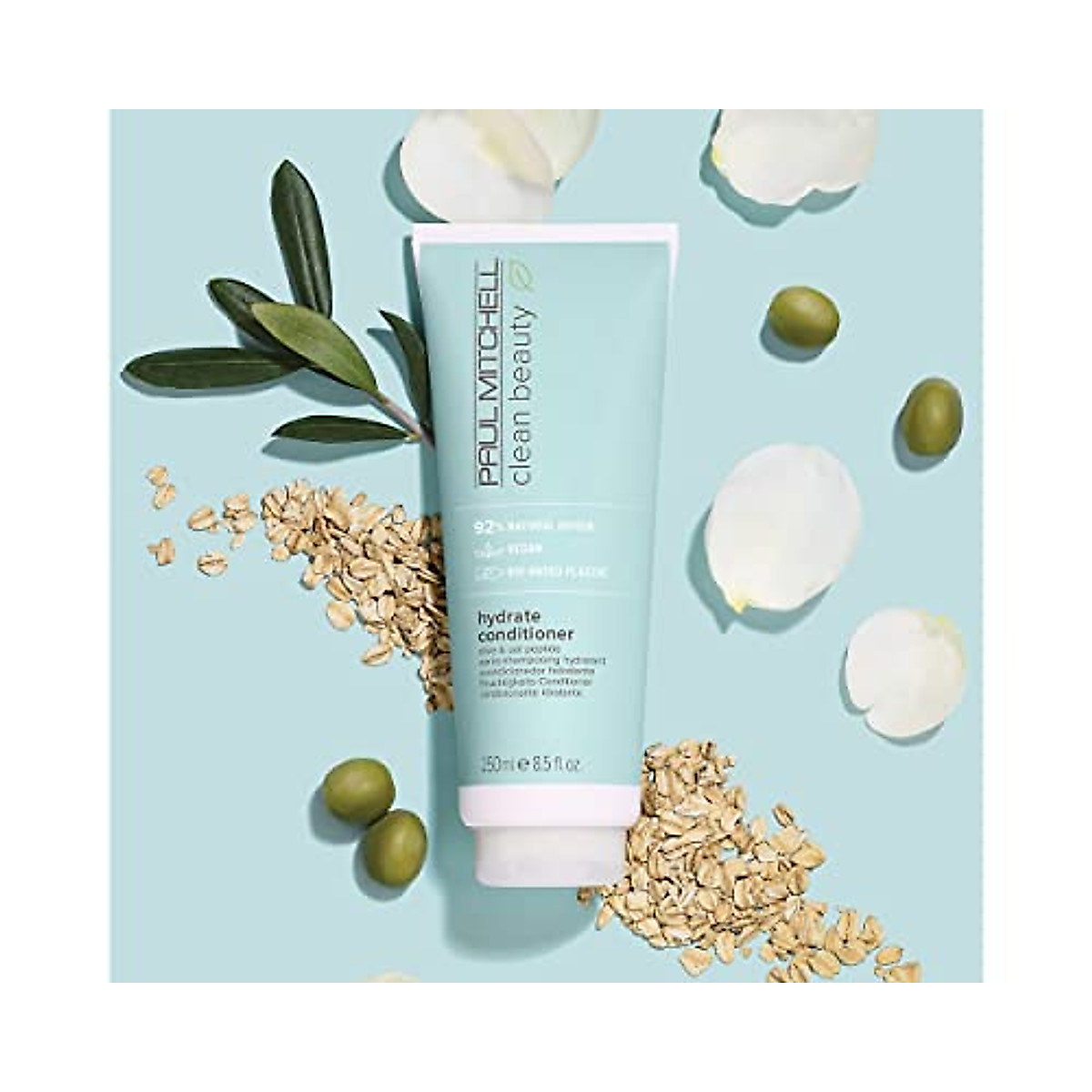 Paul Mitchell Clean Beauty Hydrate Conditioner, Intensely Nourishing Conditioner, Improves Manageability, For Dry Hair, 8.5 fl. oz.