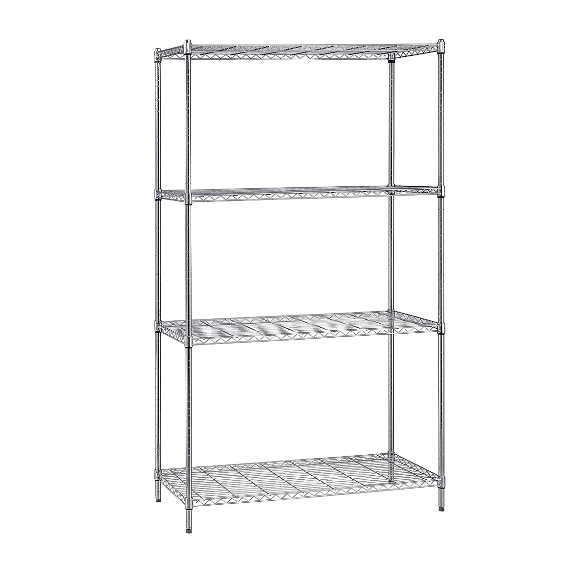 Quantum Storage Systems WR63-2448C Starter Kit Wire Shelves Chrome 4 Shelves 63" H x 48" W x 24" D