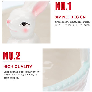 Rabbit Doll Ceramic Fruit Bowl Bunny Candy Basket Porcelain Rabbit Dish Small Items Dish Salad Bowl Dessert Serving Bowls Flower Pot Easter Party Tableware Easter Party Favor Gift