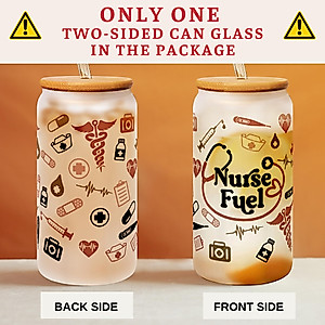 Nurse Gifts for Women - Gifts for Nurses - Nurse Appreciation Gifts - Nurse Week Gifts, Nursing Gifts, Nurses Gifts, Nursing Graduation Gifts, New Nurse Gifts - RN Gifts for Nurses - 16 Oz Can Glass