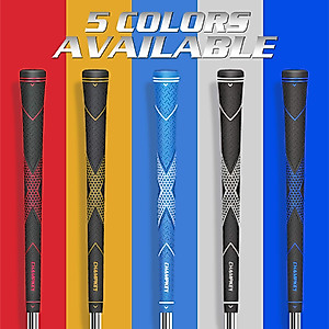 CHAMPKEY Premium Rubber Golf Grips 13 Pack | High Traction and Feedback Rubber Golf Club Grips | Choose Between 13 Grips with 15 Tapse and 13 Grips with All Kits