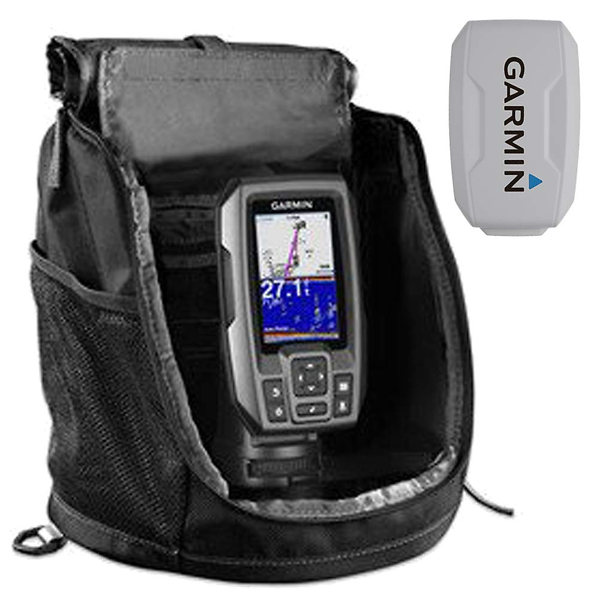 Garmin Striker 4 CHIRP Fishfinder/GPS Bundle GPS Accessory Bundle and Protective Cover (010-01550-10)