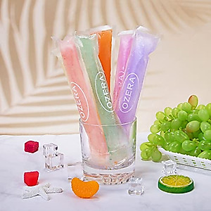 300 Pack Popsicle Bags, Ice Pop Bags for Kids Adults, Disposable Freeze Pops Bags DIY Popsicle Pouches Yogurt Tubes, Healthy Snacks Fruit Smoothies and Ice Party Favors with Funnel