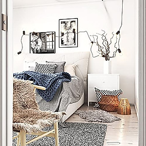 BOLUO White Nightstand 2 Drawer Dresser for Bedroom,Small Night Stand and Dressers Sets End Table with Fabric Drawers Modern