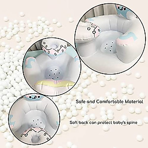 Baby Sitting Support for 3 6 9 12 24 Months Infants, Inflatable Baby Seats for Sitting Up Nontoxic PVC Toddlers Sofa Chair Sit Me Up Floor Seat for Baby Girl Boy, Unicorn