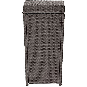Crosley Furniture Palm Harbor Outdoor Wicker Trash Bin - Grey