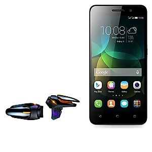 BoxWave Gaming Gear Compatible With Honor Bee - Touchscreen QuickTrigger Auto, Trigger Buttons Autofire Gaming Mobile FPS - Jet Black