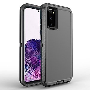 Galaxy S20 Plus Case Galaxy S20+ Case for Samsung Galaxy S20 Plus 5G Case Military Drop Shockproof Armor Heavy Duty Rugged 3 in 1 Protection Cover for Galaxy S20 Plus S20+ Phone Case (Black+Black)