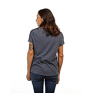 MAI Post Shoulder Surgery Shirts Premium | Easy Snaps on Shirt Sides and Full Arm Opening | Women Short Sleeve Shirt | Chemo Clothing | Soft Fabric | Dialysis Clothing Heather Blue | Adaptive Clothing