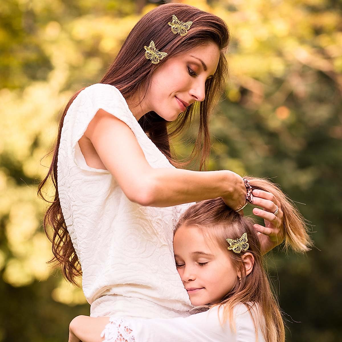 OBTANIM Butterfly Hair Clips, 12 Pcs Cute Metal Butterfly Hair Claw Pins Barrettes Accessories for Girls and Women (Gold)