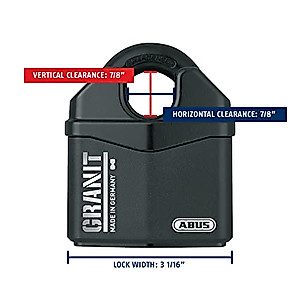 ABUS 37/80 Granit Alloy Steel Rekeyable Padlock, Keyed Different