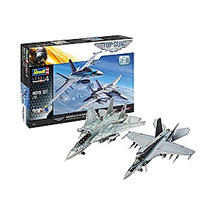 Revell RV05677 Top Gun 2 Movie Set Maverick Plastic Model kit, Unpainted