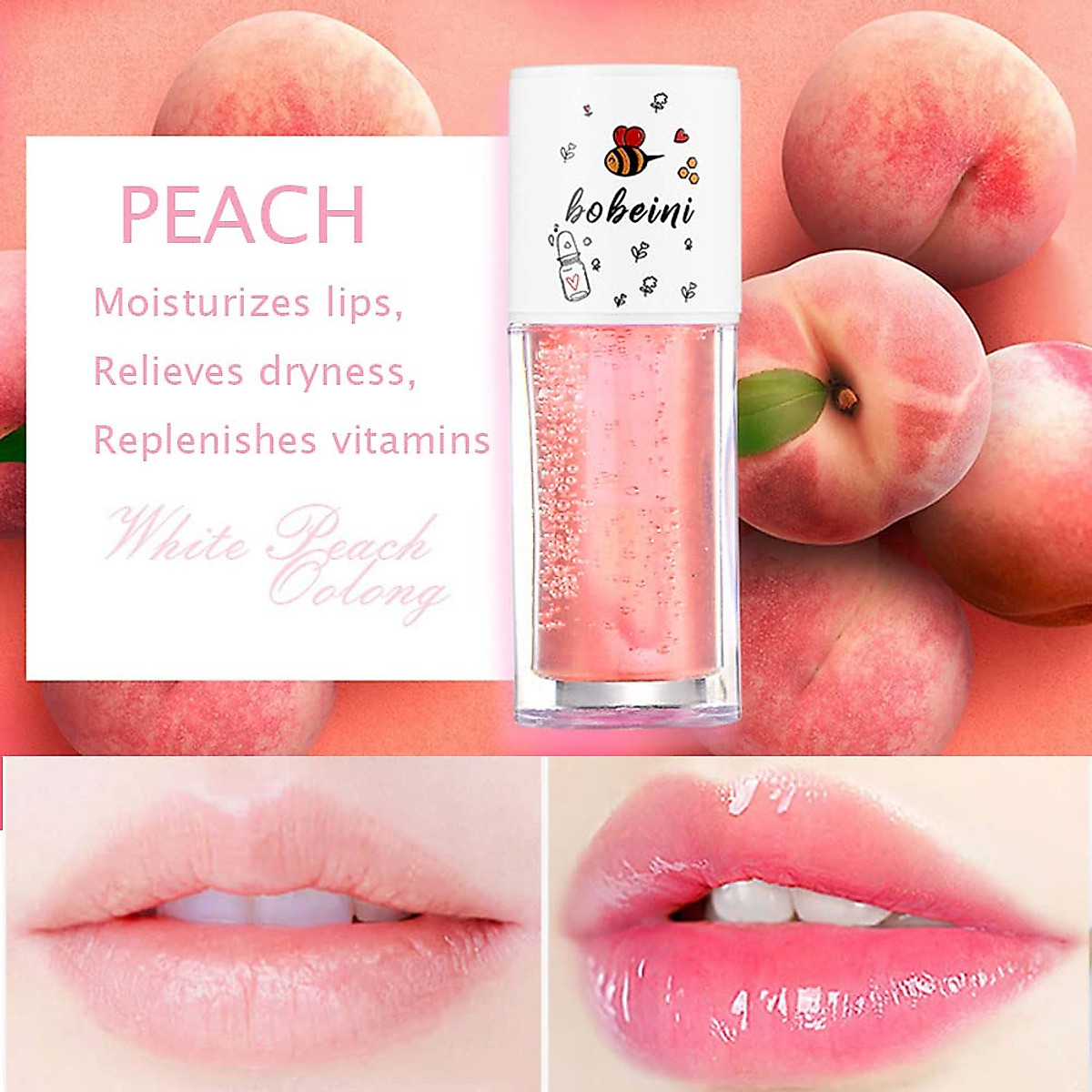 2 PCS Crystal Jelly Lip Oil Hydrating Lip Gloss Plumping Lip Tint Moisturizing Transparent Toot Lip Balm, Long Lasting Nourishing Lip Glow Oil Lip Care Products