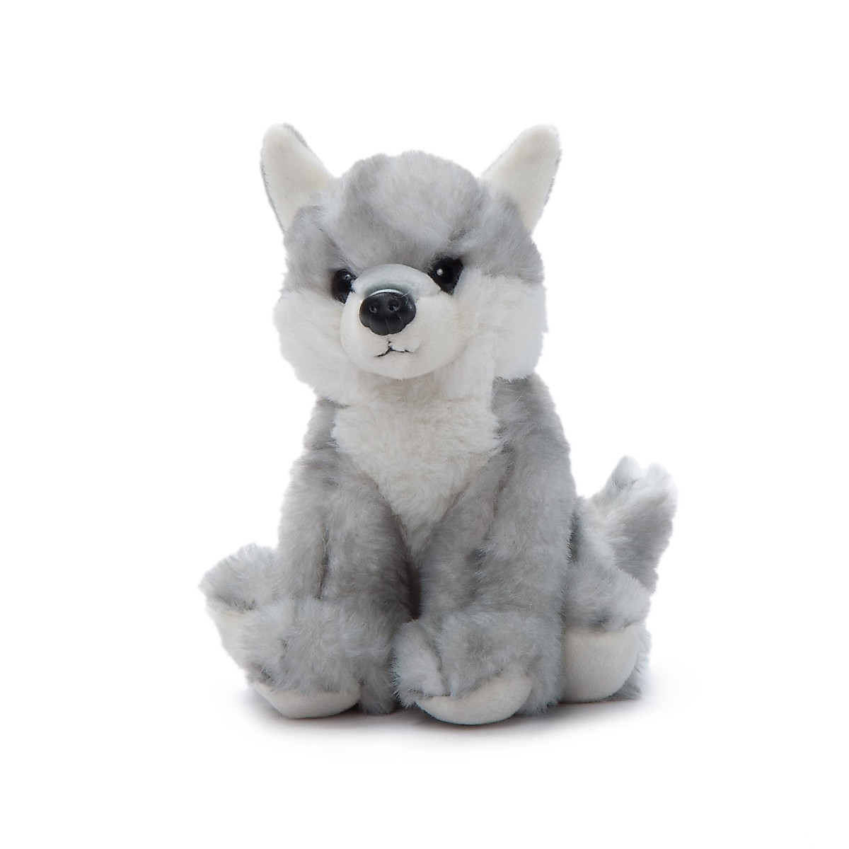 The Petting Zoo Wolf Stuffed Animal Plushie, Gifts for Kids, Wild Onez Babiez Wildlife Animals, Grey Wolf Plush Toy 6 inches