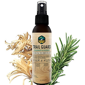 Trail Guard Natural Extra Stregth Insect, Flea and Tick Spray for Dogs, Cats, People & Home - 4oz Plant-Based Insect & Tick Repellent for Dogs - Kid Safe - DEET Free - Flea and Tick Prevention