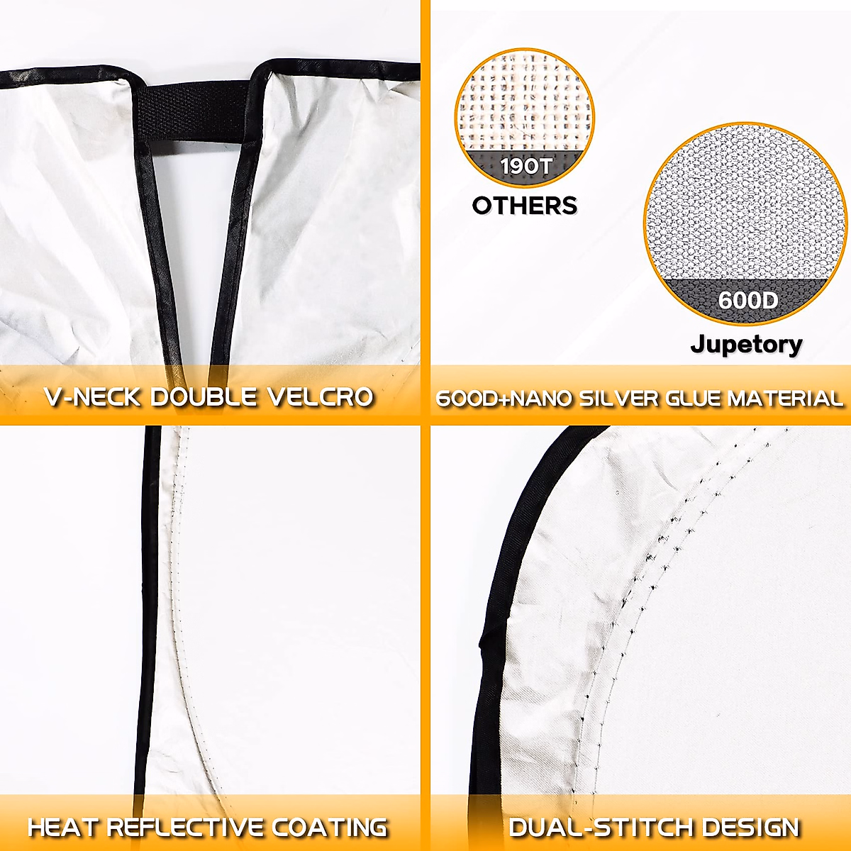 Jupetory Window Sunshade for Honda Accord 2018-2024 Windshield Sun Shade Visor Protector Blocks UV Rays- Foldable Front Sun Shield Protector