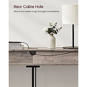 VASAGLE Narrow Console Table - 70.9 Inch Sofa Table with 2 Outlet and 2 USB Ports, Long Entryway Table for Hallway, Behind The Couch, Home Office or Living Room ULNT118B02