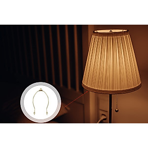 KUMGROT 2pcs Lamp Shade Harp Holder Lamp Replacement Parts Lampshade Bracket Lamp Frame for Table Lamp Floor Lamp Gold Harp Holder 7 Inches