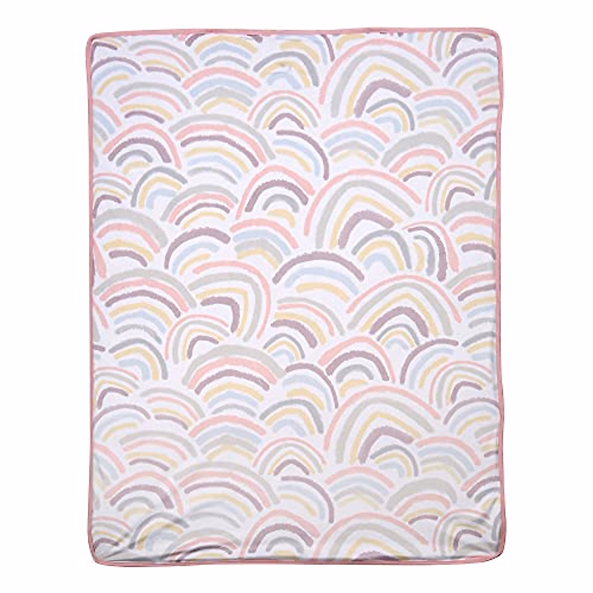 Lambs & Ivy Signature Rainbow Minky/Faux Shearling Soft Fleece Baby Blanket