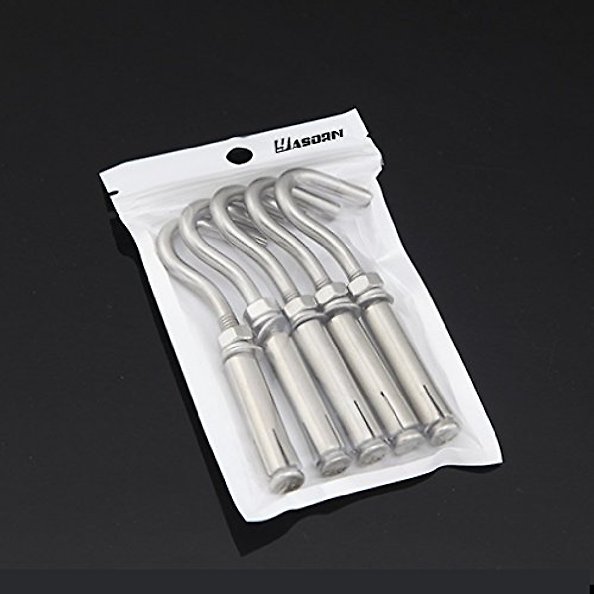 Yasorn M8 Open Cup Hook Screw Stainless Steel Expansion Heavy Duty Bolts Pack of 5