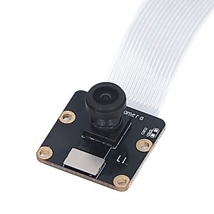 Septpenta Camera Module, 1MP Fixed Focus High Speed Catching 120° Field Biew Shooting Black White Camera with Cable, Small Size DIY Parts for 4B Zero for Zero 2W