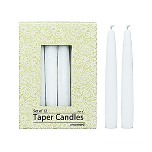 6 Inch White Taper Candles