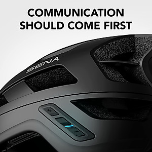 Sena Smart Communications Mountain Bike Helmets - M1 / M1 EVO (M1, Matte Black, Medium)