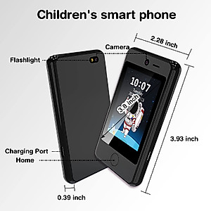 PTHTECHUS® Kids Phone Toy for Boys Girls, 3.8 "Touch Screen Toddler Smartphone with Fun Cameras 16 Games MP3 Music Player Audio Recorder Pedometer Torch Alarm Clock Children Phone for Ages 4-14