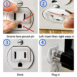 12 Packs Loose Outlet Fix Plug | Make Your Loose Socket Jack Snug for Power Plug | Socket Extender Secured onto Wall Socket | Won't Fall Out Easily or Cut Off Electricity - Matte White