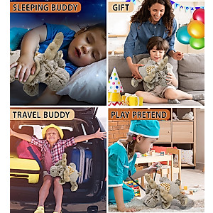 DolliBu Plush Moose Stuffed Animal - Soft Fur Laying Moose, Adorable Brown Huggable Moose Plush Toy, Cute Wild Life Cuddle Gift for Kids and Adults - 9.5 Inch