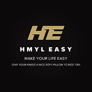 Hmyl Easy Knee Pad Inserts for Work Pants/Bibs, Uniforms, and Tactical Pants, Breathable Knee Pads Inserts for Construction, Flooring, and Garage, Black, 11.5''×7.9''×0.45'' 1 Pair