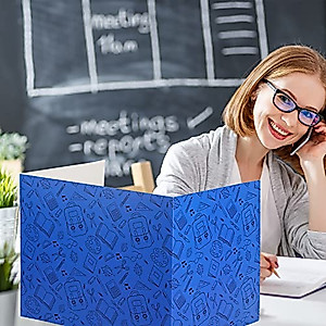 Crtiin 24 Pcs Privacy Boards Desk Privacy Folders Standard Privacy Board School Privacy Cardboard Board Desk Dividers for Student Desks Reduces Distractions Keep Eyes from Wandering (Cute)