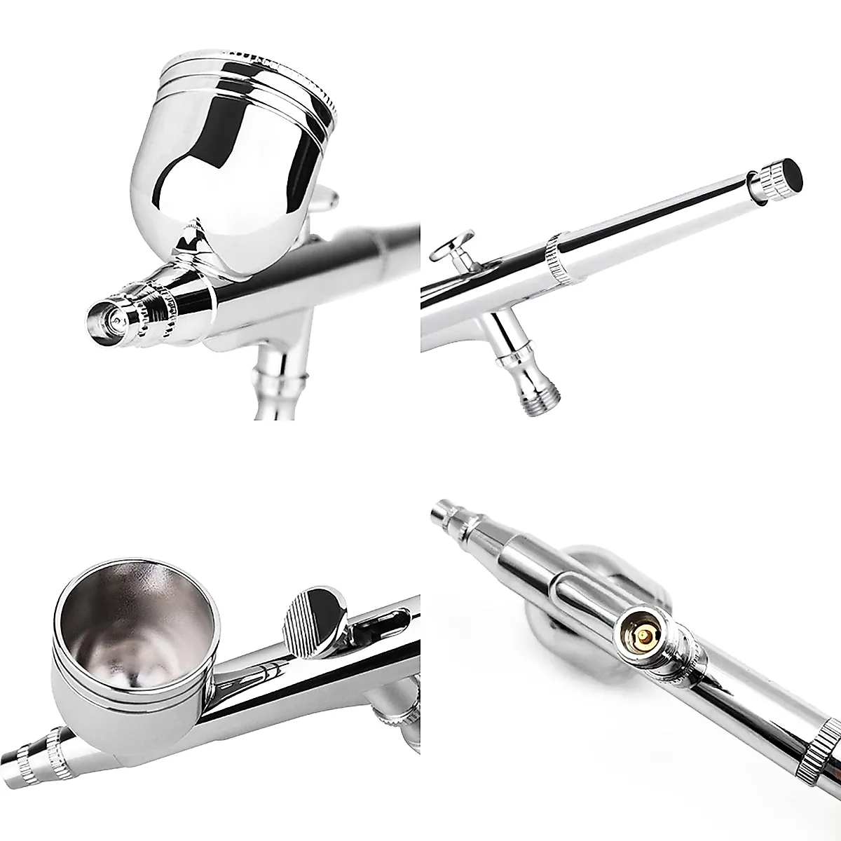 Gravity Feed Dual-Action Airbrush Spray Gun Kit Trigger Spray Gun for Art Craft Model Paint Spraying Hobby 0.3MM 7CC Air Brush