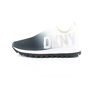 DKNY Womens Azer Slip On Running Sock Sneakers B/W 5.5 Medium (B,M)