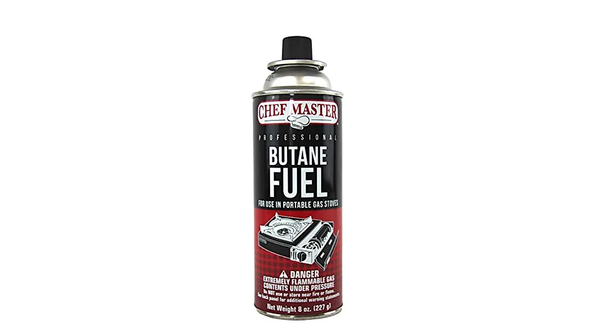 Chef Master Butane Fuel Canisters 8oz - 4 Pack for Stoves