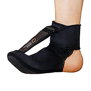 Copper Compression Plantar Fasciitis Night Splint Sock. Planter Fasciitis Support Dorsal Drop Foot Brace for Right or Left Foot. Soft Stretching Boot Splints for Feet, Sleep, Recovery Socks, Braces