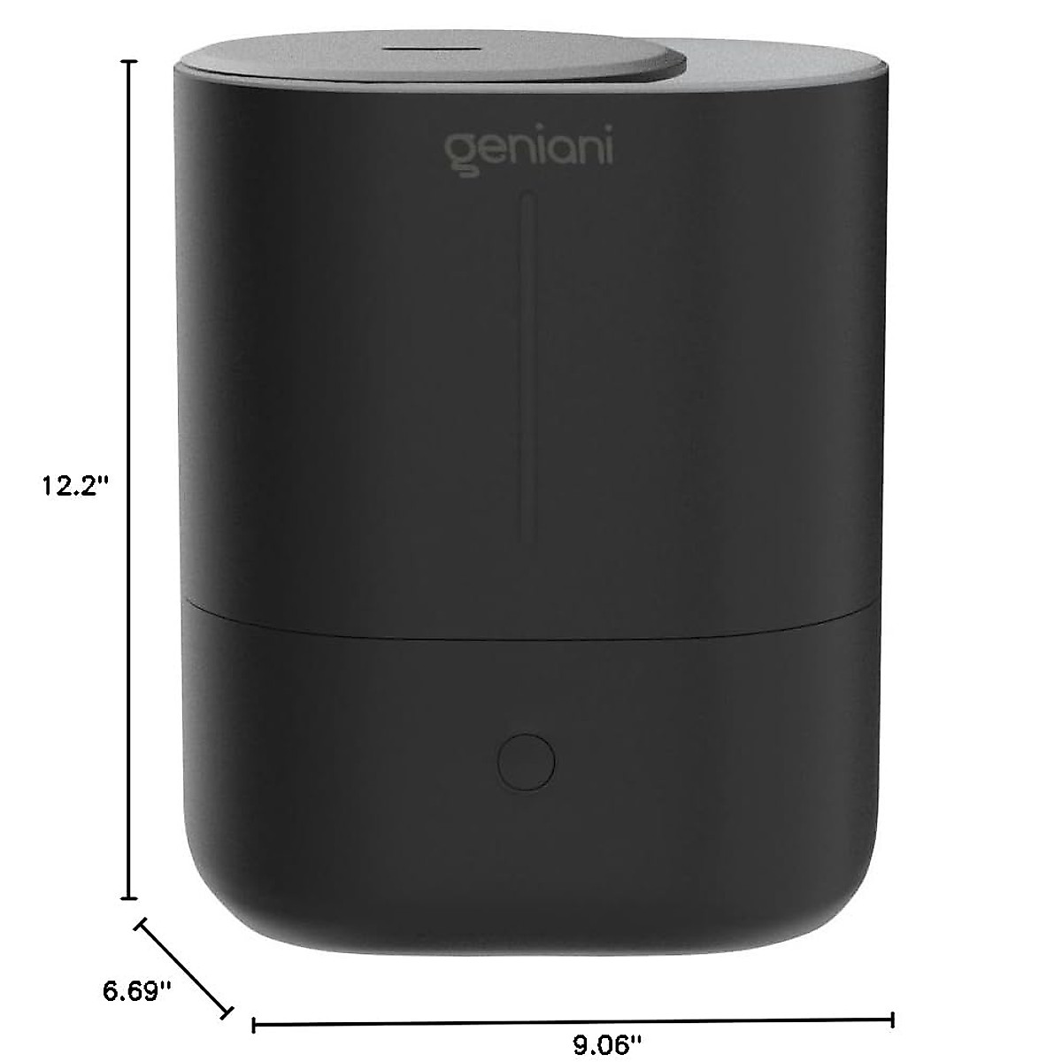 Top Fill Humidifier with Essential Oil Diffuser 4L for Home, Baby, Bedroom, Large Room & Indoor Plants, Cool Mist Ultrasonic Quiet Air Humidifiers, Automatic Humidity Control, Night Light (Black)