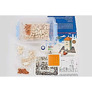 Wise Elk Toy Storage construction set, real plaster bricks, gypsum reusable building kit, 370 pcs, educational gift