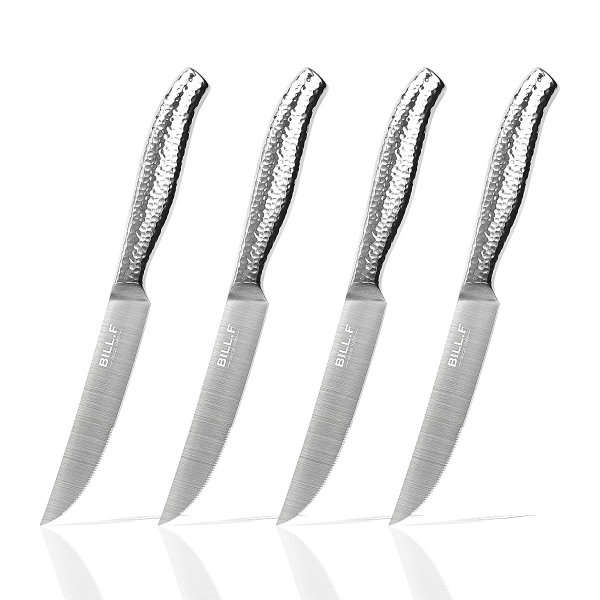 BILL.F Steak knives Serrated Steak Knife Set Stainless Steel Steak Knife Set of 4