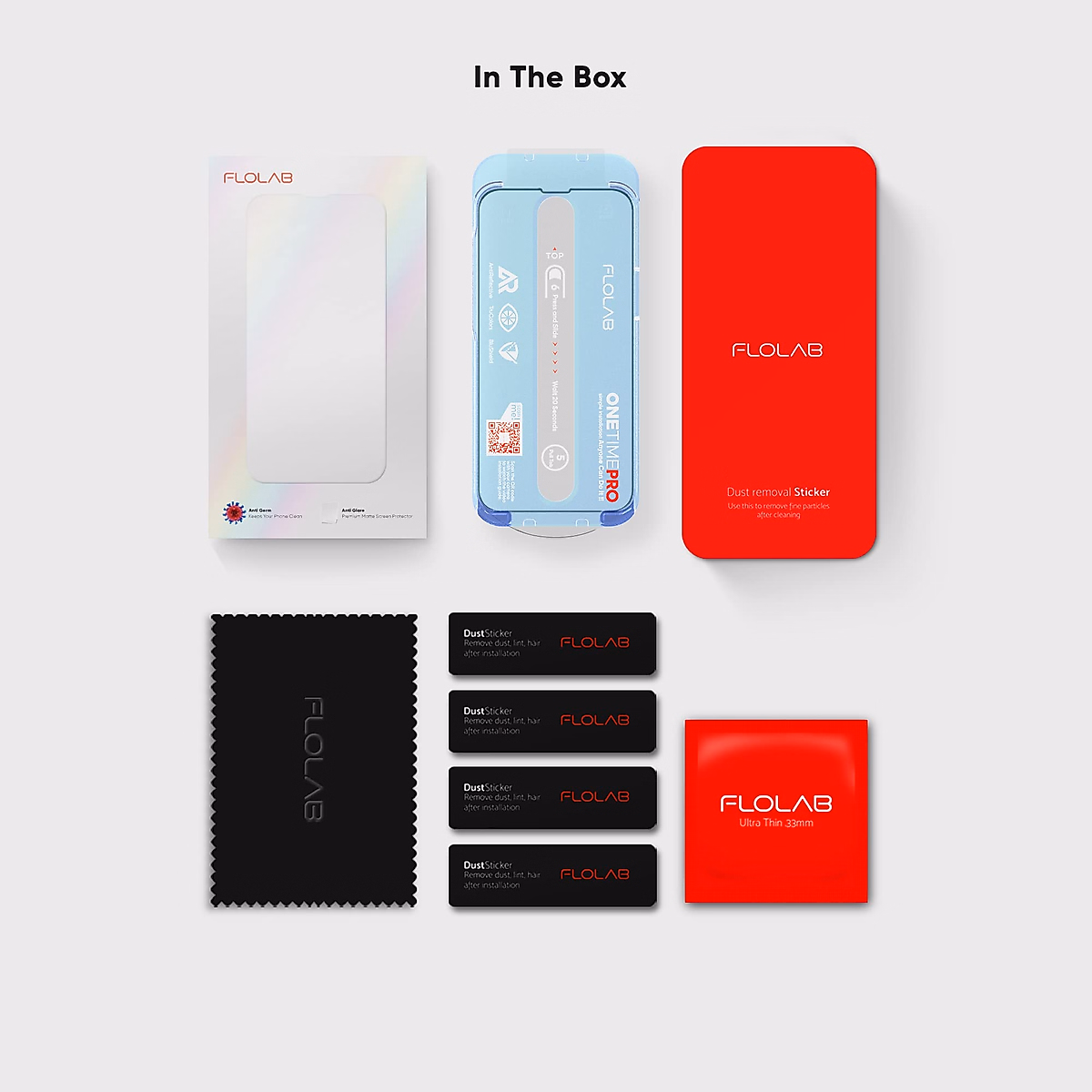 FLOLAB NanoArmour ONETIME PRO Anti Reflective iPhone 14/13 / 13 Pro Screen Protector Best iPhone Tempered Glass Protects Your Eyes - Durable, Smooth as Butter, Easy to Install, Dust Free